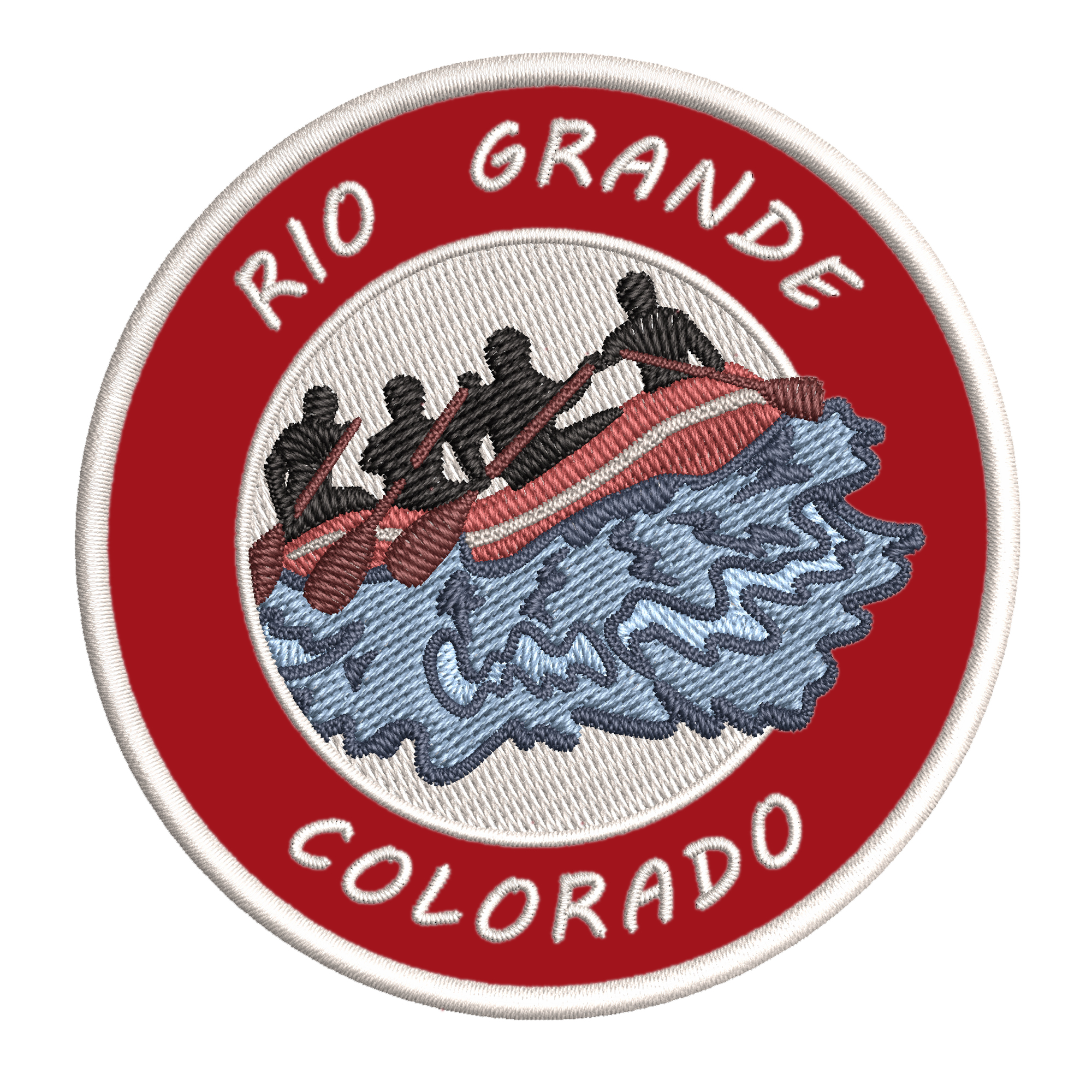 Rio Grande, Colorado Patch Embroidered iron-on Applique Water Rafting ...