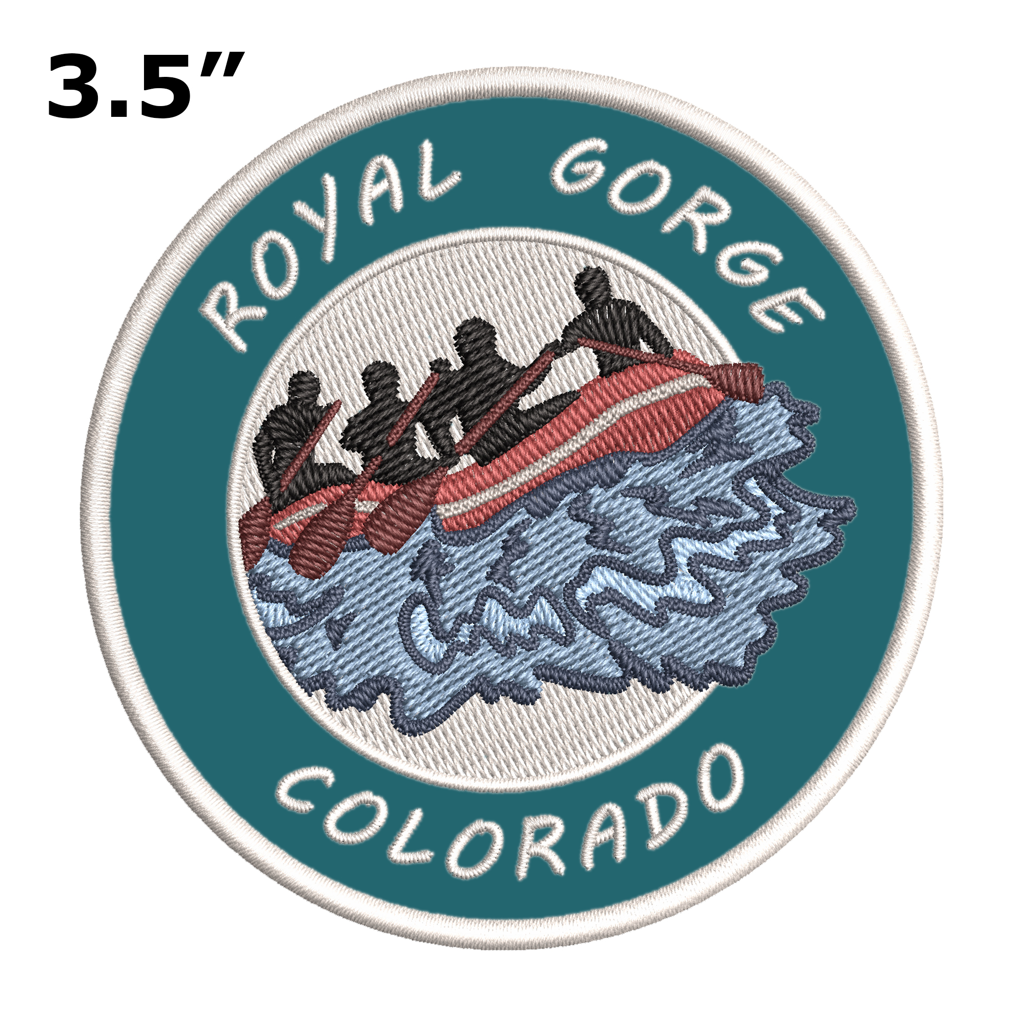 Royal Gorge, Colorado Patch Embroidered iron-on Applique Water Rafting ...