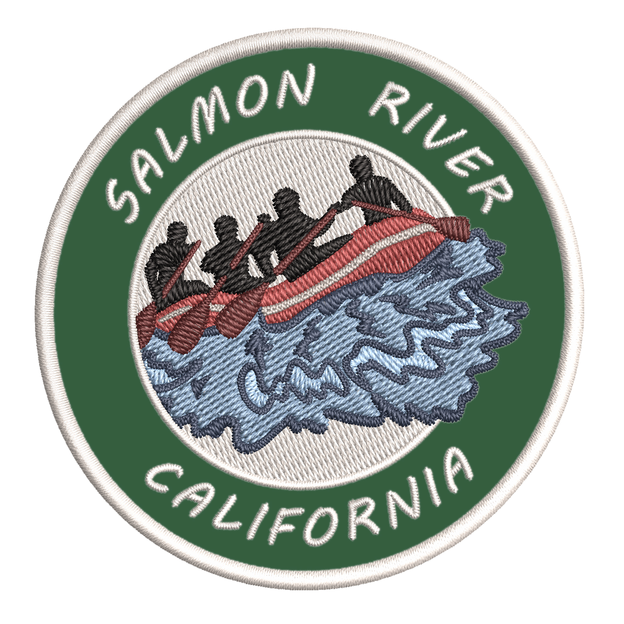 Salmon River, California Patch Embroidered iron-on Applique For Clothes ...